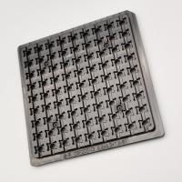 China Optical Industry Antistatic Electronic Component Tray 101.55×101.55mm with 0.3mm Flatness and 81-Capacity Matrix for sale