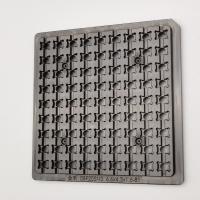 China Optical Industry Antistatic Electronic Component Tray 101.55×101.55mm with 0.3mm Flatness and 81-Capacity Matrix for sale