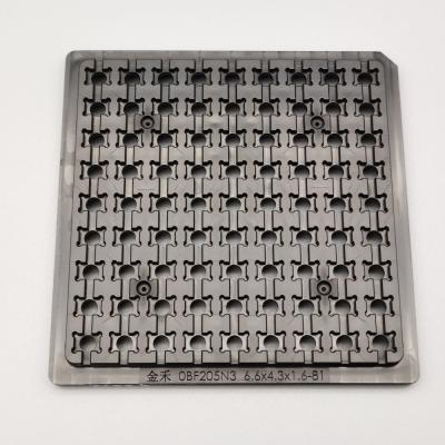 China Optical Industry Antistatic Electronic Component Tray 101.55×101.55mm with 0.3mm Flatness and 81-Capacity Matrix for sale