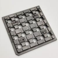 China ESD PPE Black Electronic Components Tray - 12×9.8mm Pocket Size, 20-Pocket Matrix, High Temperature Resistant for sale