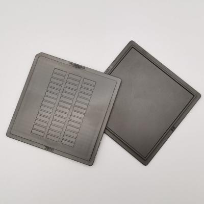 China Heat Resistant ESD Bare Die Trays 101.6x101.6mm with 100°C Temperature Rating and 10⁴-10¹¹Ω Surface Resistance for sale