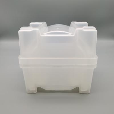 China 6 Inch 150mm Wafer Shipping Box - 25 Wafer Capacity Transparent PP Transport Container for Semiconductor Manufacturing for sale