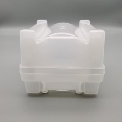 China Cleanroom Class PP Wafer Shipping Box 4 Inch 100mm Transparent Cassette - 25 Wafer Capacity for sale