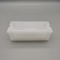 China 2 Inch Rectangular Silicon Wafer Box 25PCS Capacity Press Type Transparent Recyclable PP Material for sale