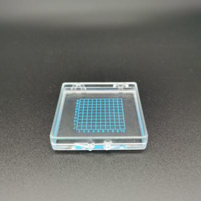 China Blue Silk Printed Bottom Gel Pak Boxes 55x55x10mm for ESD-Safe Component Transport and Display for sale