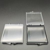 China Permanent Antistatic Gel Sticky Box 85x85x13mm with Transparent Lid Black Base for IC Components for sale