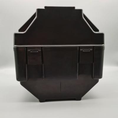 China 8 Inch Black Wafer Shipping Box 25 Slots ESD PP Material for Semiconductor Transport for sale