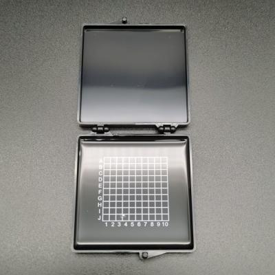 China Permanent Antistatic Sticky Gel Box 55x55x10mm for IC Components, Graphite & Diamonds with Custom Grid Design for sale