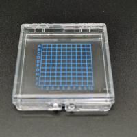China Blue Screen Printing CSP Gel Sticky Box 55x55x10mm ESD For Capacitance Parts & Microelectronics for sale