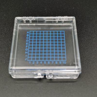 China Blue Screen Printing CSP Gel Sticky Box 55x55x10mm ESD For Capacitance Parts & Microelectronics for sale