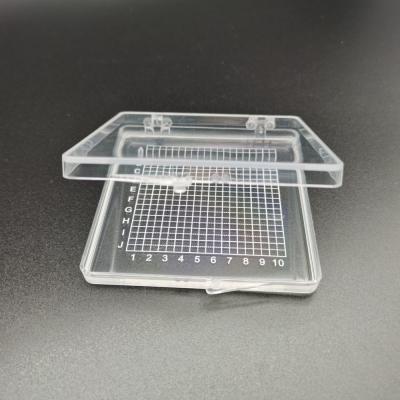 China Sapphire Transparent Gel Carrier Sticky Box 85x85x13mm with ESD Protection for Semiconductor Packaging for sale