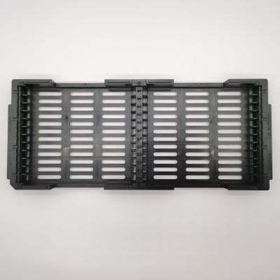 China ESD Black Plastic Matrix Trays for Connector Storage 135.9x322.6x30.4mm with 24 Cavities and 150°C Temperature Resistance for sale