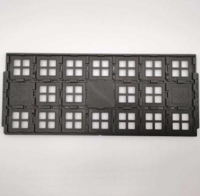 China SGS Plastic Black ESD JEDEC Matrix Trays 135.9x322.6mm for IC Components with 20-PCS Capacity for sale