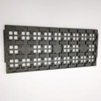 China PPE Black ESD JEDEC IC Tray 322.6x135.9mm for LGA Chip Package with 150°C Temperature Resistance for sale