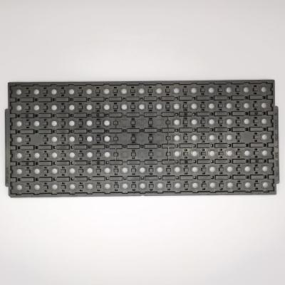 China Custom Black JEDEC Tray Anti-Static Components Matrix Trays 322.6x135.9mm with 105 Cavities for BGA CSP QFP QFN for sale