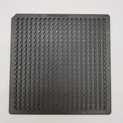 China PC Waffle Pack Chip Trays HN21064 for Optoelectronics - 101.6×101.6×4.5mm Outline with 400 Cavity Capacity for sale