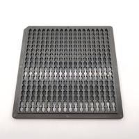 China OEM Black Waffle Pack Chip Trays 101.6×101.6×5.4mm with 324 Cavity Matrix for Automation Equipment for sale