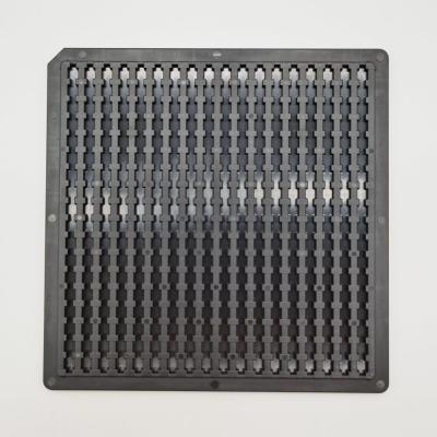 China OEM Black Waffle Pack Chip Trays 101.6×101.6×5.4mm with 324 Cavity Matrix for Automation Equipment for sale