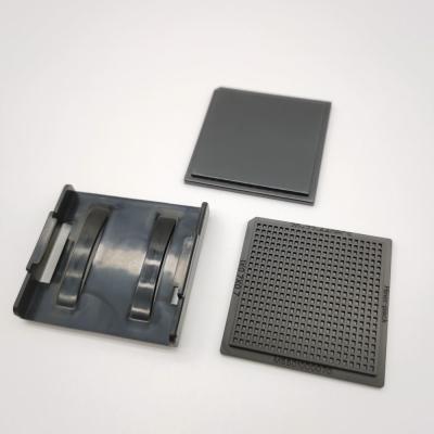 China ESD Black Waffle Pack IC Chip Tray 50.7x50.7x4mm for Micro Die with 440 Cavities and 10⁴-10¹¹Ω Resistance for sale