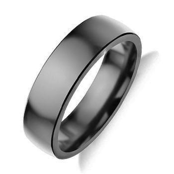 China Bright Polished Black Tantalum Ring Corrosion Resistant Round Jewelry Ring for sale