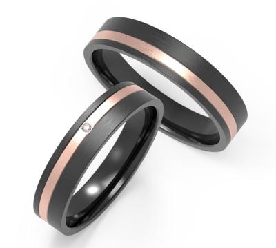 China Customizable Black Zirconium & Titanium Men's Fashion Ring for sale