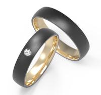 China 6mm Fashion Men Jewelry Polished Titanium Rings Encrusted With Zircon In K Gold for sale