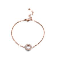 China Rose Gold Plated Silver Tennis Bracelet For Women Men Fashion Jewelry for sale