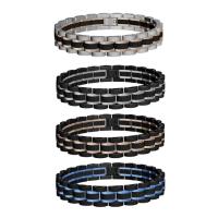 China IP Gold and IP Blue and Rose Gold Stainless Steel Men Bracelet Fashion Jewelry Bracelets for sale