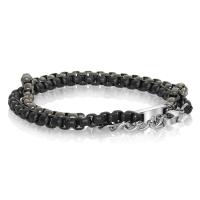 China Men's 316L Stainless Steel Bracelet With Stone Beads Metal Ball Pattern For Gift Jewelry for sale