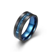 China Carbon Fiber Plain Stainless Steel Rings For Men Customized Size for sale