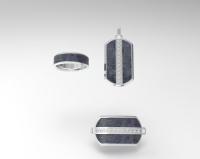 China Silver Stainless Steel Carbon Fiber Jewelry Trio with exclusive customization, Unisex Fashion Accessories for sale