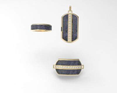 China 3pcs Carbon Fiber Jewelry Set for women and men - Custom designed Rings, Pendants and Bracelets for sale