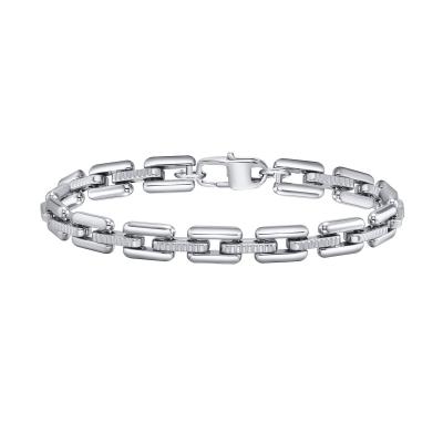 China Men's Bracelet with Inlay Setting Technology and 316L Stainless Steel for sale