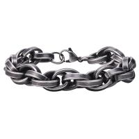 China Men's 2025 Classic Style Stocked Stainless Steel Bracelet with Inlay Technology Setting for sale