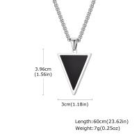 China 7g Enamel Stainless Steel Triangle Pendant for Men with private customization,Simple and Modern for sale