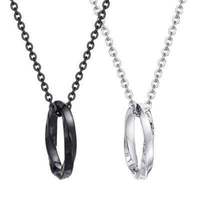 China Elegant Fashion Style Silver Stainless Steel Round Pendant Necklace with Roman Numerals and customized logo for sale