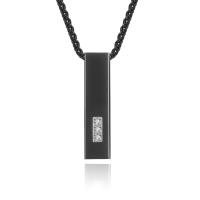 China Fashion Jewelry Men's Cuboid Stainless Steel Necklace Stainless Steel Cross Pendant Chain Necklace for Men Women 22-24 Inches for sale