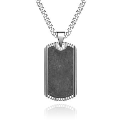 China Stainless Steel Blank Diamond Pendants Non Tarnish Necklaces with Link Chain Type for sale