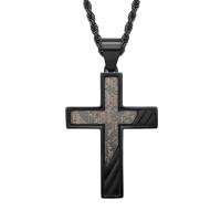China Stainless Steel Cross Pendant Necklace Men's Christian Jewelry for Anniversary Occasion for sale