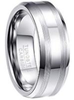 China Polished Tungsten Steel Carbide Wedding Engagement Rings for Men Fashion Jewelry for sale