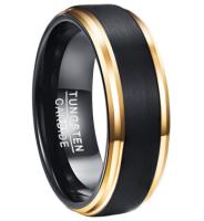 China Wholesale Custom Tungsten Rings – Bulk Pricing for Brands Plated Black Matt Finish Tungsten Carbide Ring for Men for sale