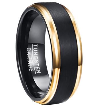 China Wholesale Custom Tungsten Rings – Bulk Pricing for Brands Plated Black Matt Finish Tungsten Carbide Ring for Men for sale