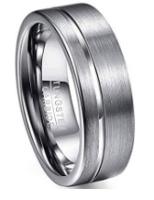 China Tungsten Carbide Jewelry Men's Band Ring with Simple and Matt Finish Sample Making Service for sale