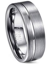 China Tungsten Carbide Jewelry Men's Band Ring with Simple and Matt Finish Sample Making Service for sale