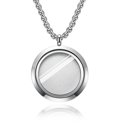 China Stainless Steel Retro Round Coin Hammered Pendant Necklace for Men and Women Jewelry Main Material for sale