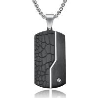 China Square Religious Cross Pendant Necklace for Men , Stainless Steel Christian Jewelry for sale