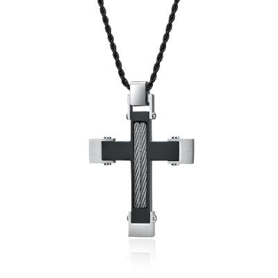 China Fashion Men's Cross Design Stainless Steel Titanium Pendant Necklace Provide Mould Making And Making Service for sale