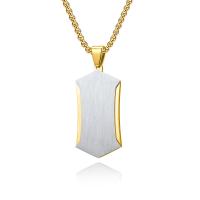 China Stainless Steel Cross Pendant Necklace Christian Jewelry Satin Square Religious Cross Engraved Necklace For Men for sale