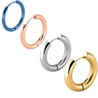 China Third Party Appraisal Punk Round Stainless Steel Thick Wire Hoop Earrings Anti-Allergic Ear Plugs for European and American for sale