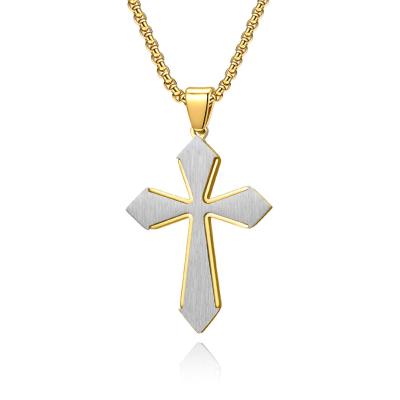 China Stainless Steel Cross Shape Men's Fashion Necklace for Jewelry for sale